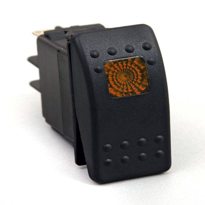Daystar 20 Amps Max Rocker Switch Lighted Black Switch with Amber ...