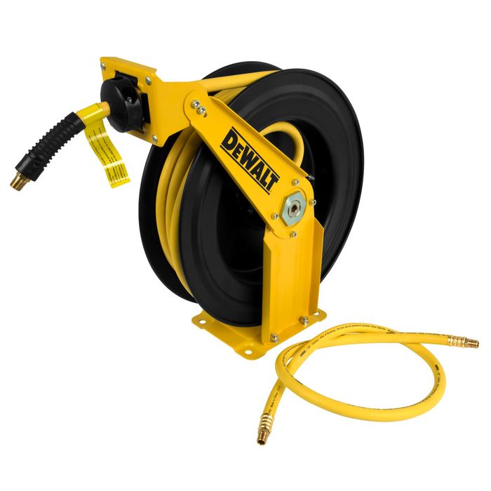 Dewalt 3/8in x 50ft Double Arm Auto Retracting Air Hose Reel