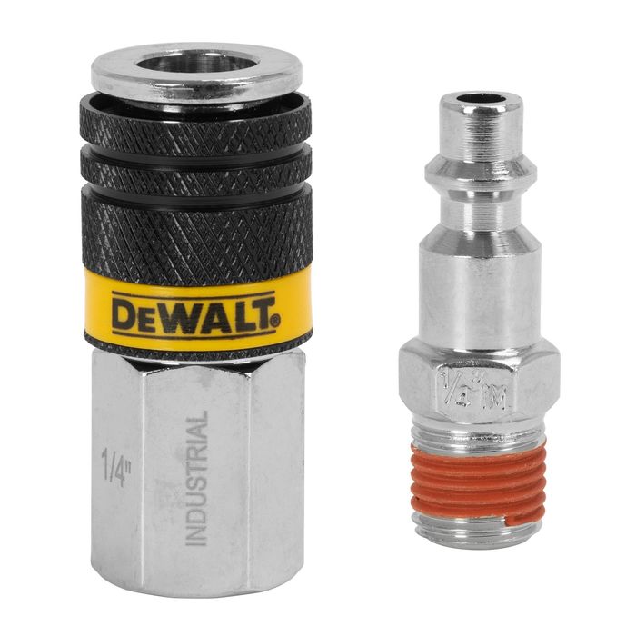 Dewalt 1/4in NPT Industrial Coupler and Plug Set 2 Piece
