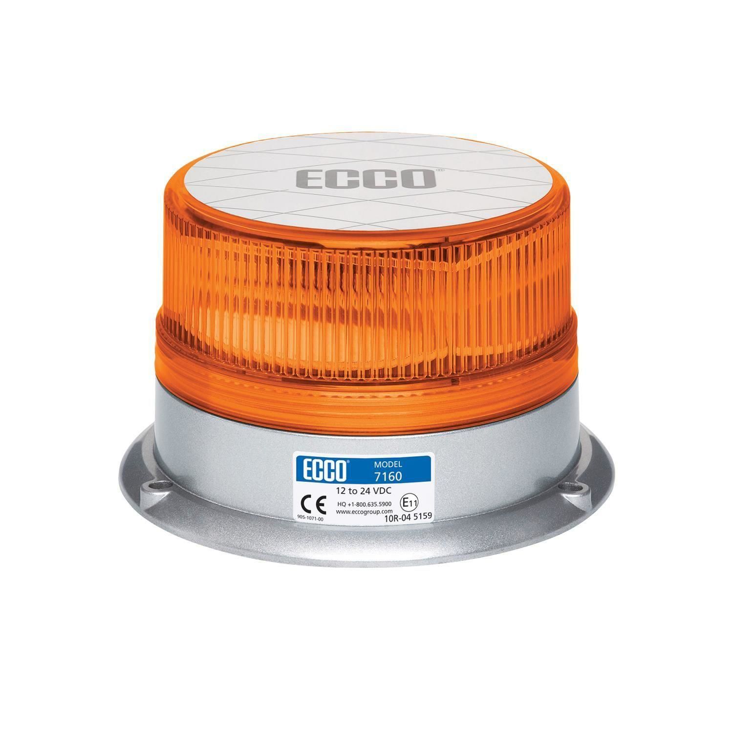 Ecco Amber 3-Bolt Mount Beacon Light