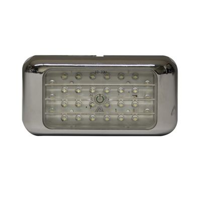 ECCO 12 to 24 Volt Chrome Rectangular Switched LED Interior Light