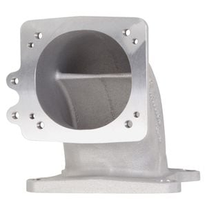 Edelbrock Satin 5.50in X 7.75in Throttle Body Intake Elbow