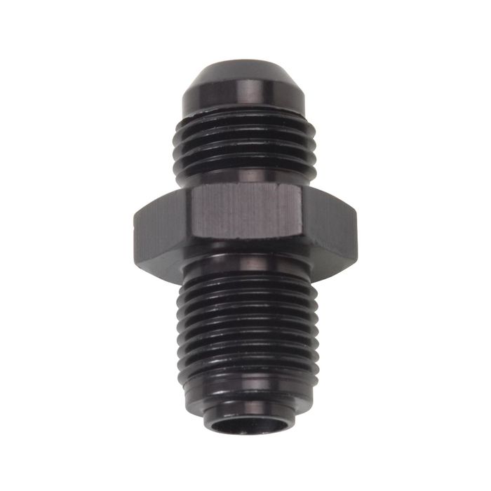 Russell Black -6AN to 14mm x 1.25 O-Ring Seal GM TBI Adapter Fitting