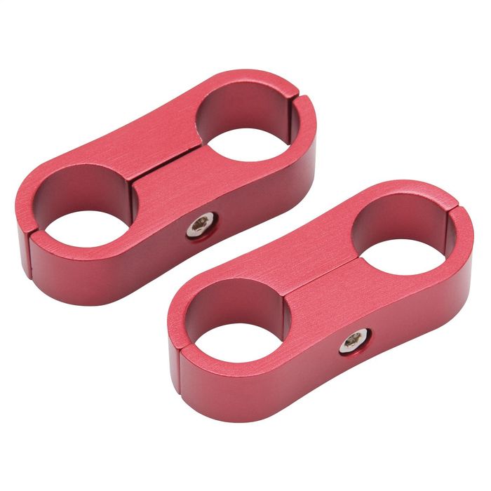 Russell -10AN Aluminum Hose Separator with Red Finish, 1 Pair