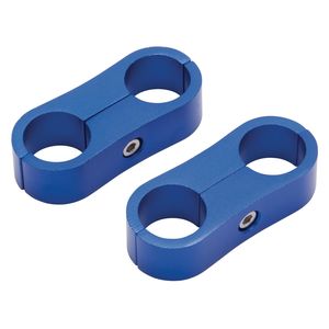 Russell -10AN Aluminum Hose Separator with Blue Finish, 1 Pair