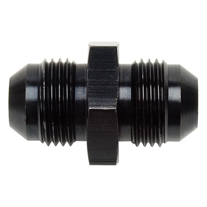 Russell Black Finish -4AN Flare Union Straight Adapter Fitting