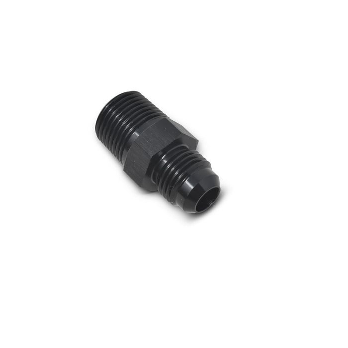 Russell Black Finish -4AN to 1/8in NPT Flare Straight Adapter Fitting