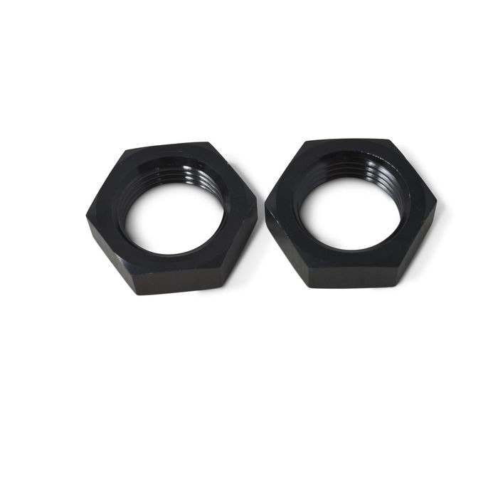 Russell Black Finish -6AN Bulkhead Nut Straight Adapter Fitting