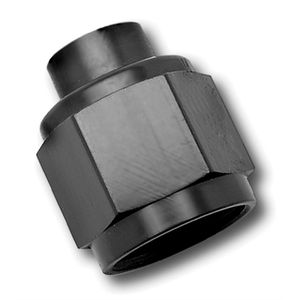 Russell Black -4AN Flared Tube Cap Straight Adapter Fitting