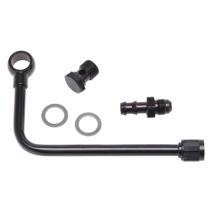 Edelbrock Black Steel Fuel Line #81263 3/8in Barbed End Inlet & W/O ...