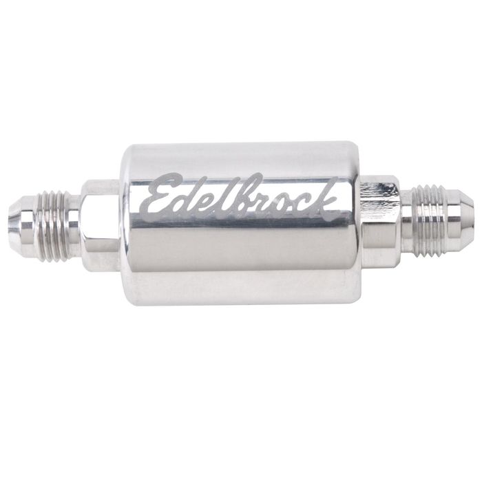 Edelbrock Polished Finish High Flow Performance Fuel Filter