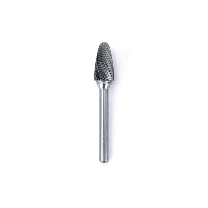 Powerhouse Products 2in Shank Double Cut 1/2in Flame Carbide Burr