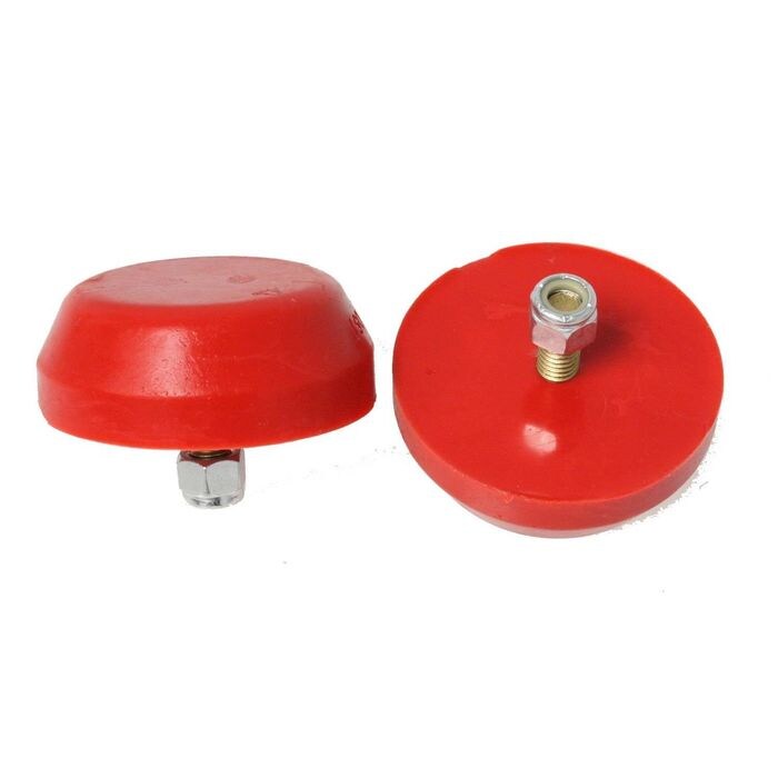 Energy Suspension Red 1in X 2 15/16in Flat Head Style Bump Stop 2 Piece