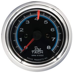 Equus 2 1/2in 0-8,000 RPM Black Electric Tachometer