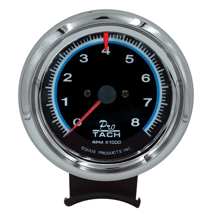 Equus 3 3/8in 0-8,000 RPM Chrome Bezel Electric Tachometer