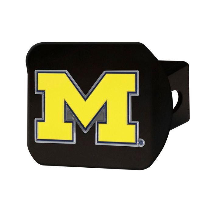 FANMATS University of Michigan Black 3D Color Emblem Metal Hitch Cover