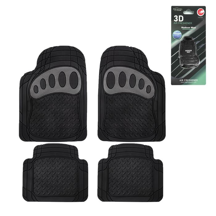 FH Group Gray Universal Floor Mat Set