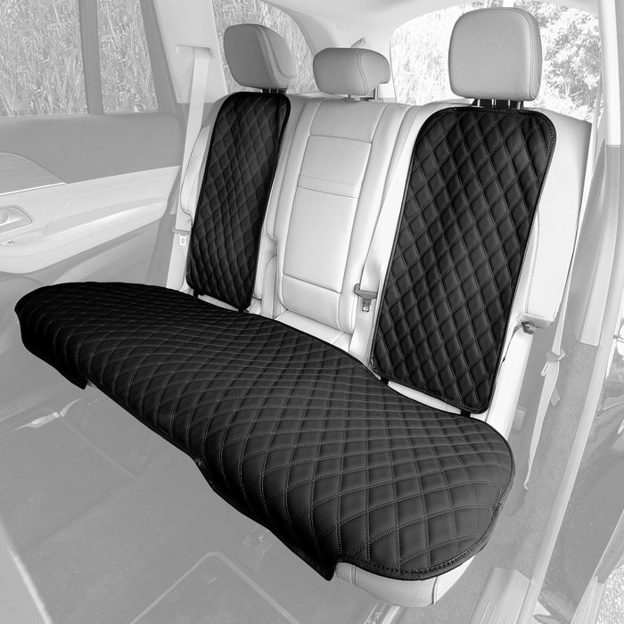 FH Group Faux Leather Rear Seat Protector Set
