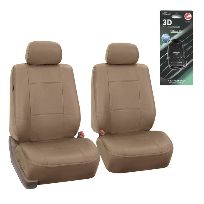 FH Group Premium PU Leather Front Seat Cover Set