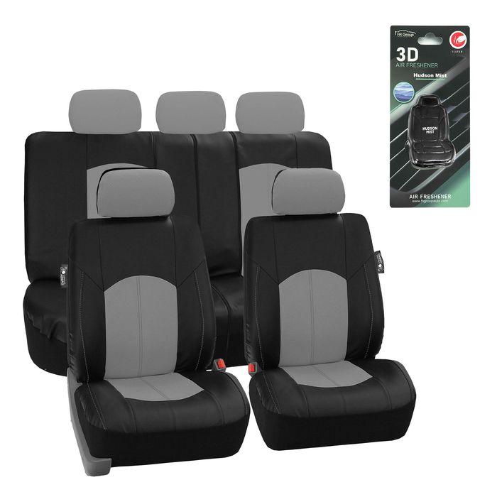 FH Group Highest Grade Faux Leather Full Seat Cover Set