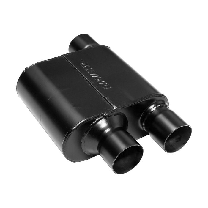 Flowmaster Super 10 Series 2 1/2in Offset Inlet Dual Outlet Crossflow ...