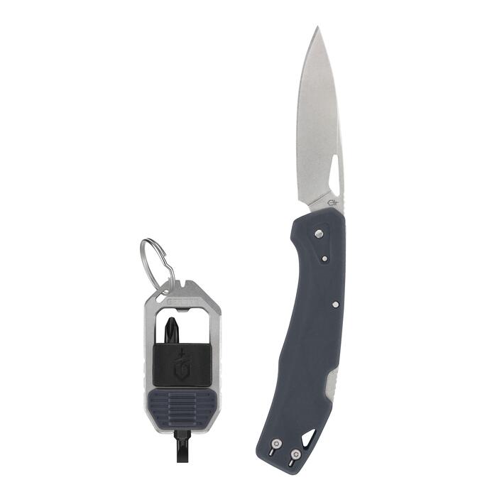 Gerber Knives Stonewash Plain Edge Drop Point Knife and Driver Multi Tool