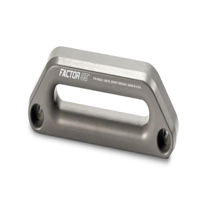 Factor 55 Aluminum Gun Metal Gray 1 1/2in Thick Anodized Winch Fairlead ...