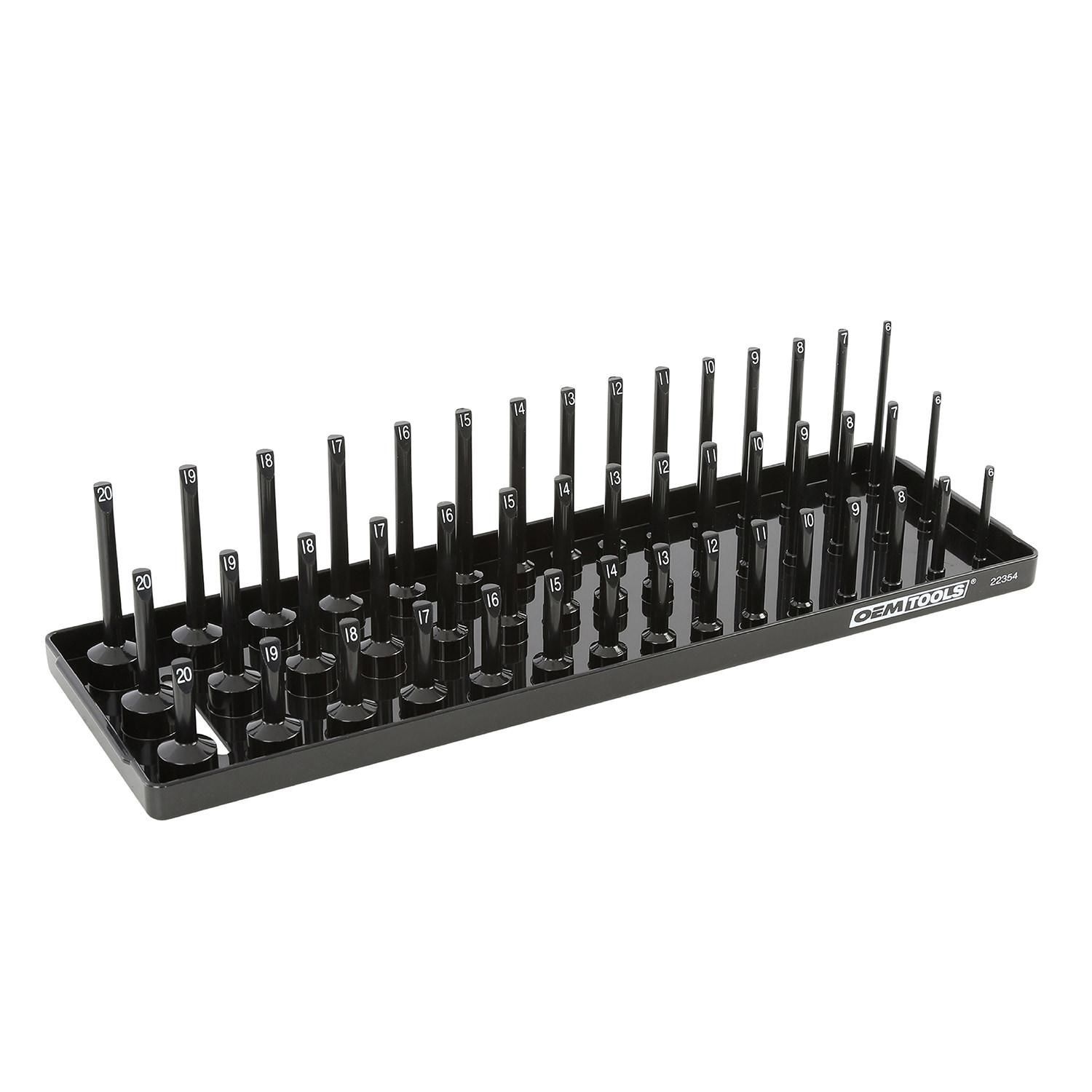 OEMTOOLS 3/8in Drive 3 Post Metric Socket Tray