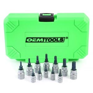 OEMTOOLS SAE Magnetic Hex Bit Socket Set, 12 Piece