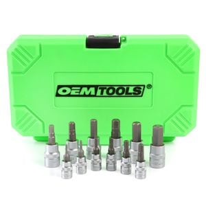 OEMTOOLS Metric Magnetic Hex Bit Socket Set, 12 Piece