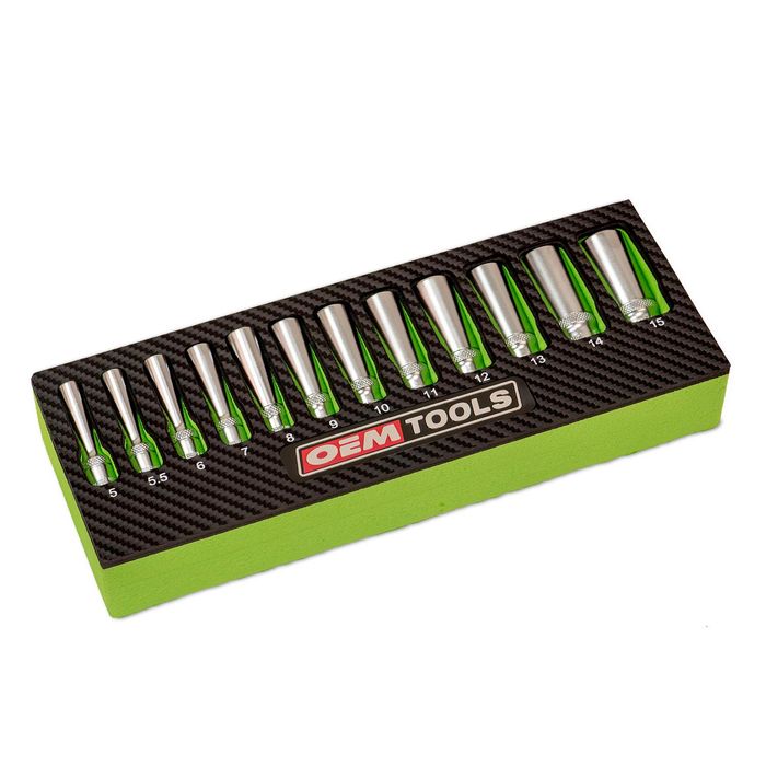 OEMTOOLS 1/4in Drive Metric Deep Socket Set 12 Piece