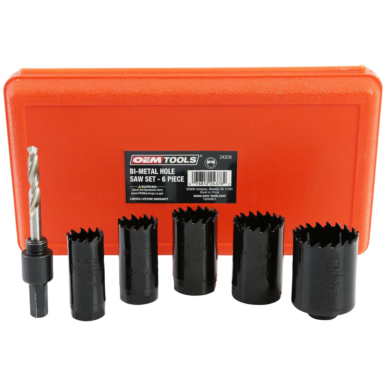 OEMTOOLS Bi Metal Hole Saw Set 6 Piece