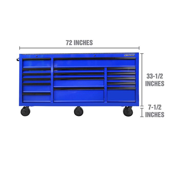 OEMTOOLS 72in 16 Drawer Blue Tool Cabinet