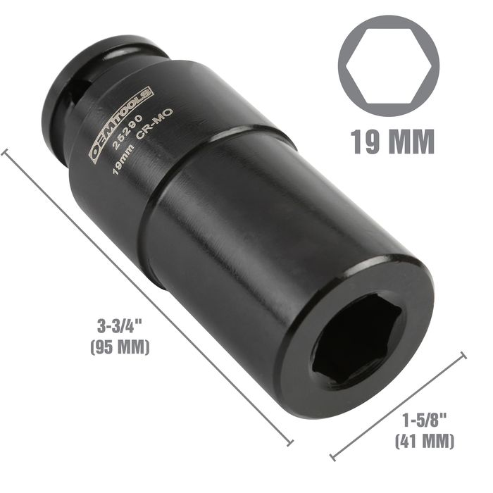 OEMTOOLS 19mm Crank Bolt Socket