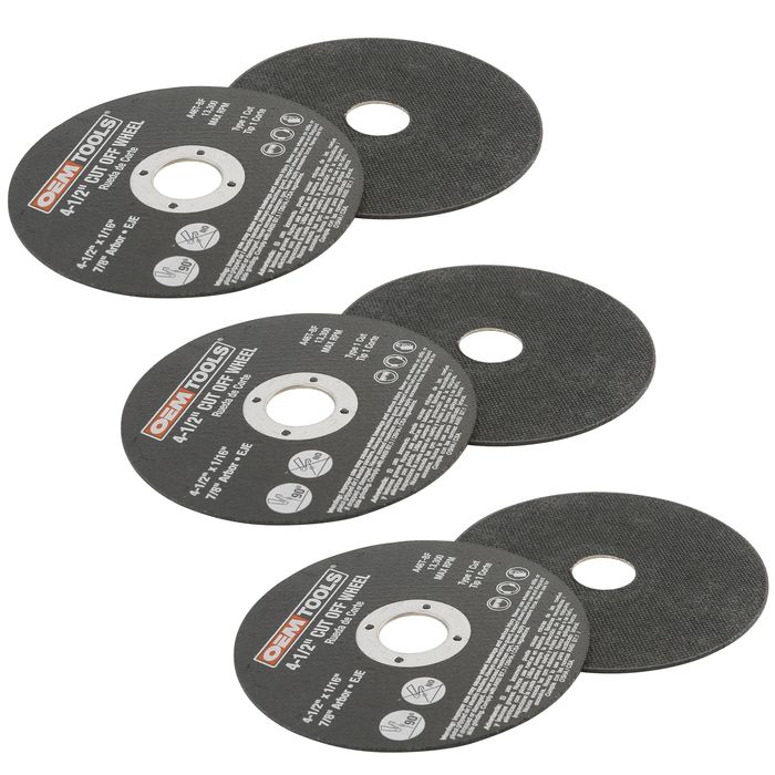 OEM Tools 4 1/2in x 1/16in x 7/8in Cut Off Wheel 6 Pack