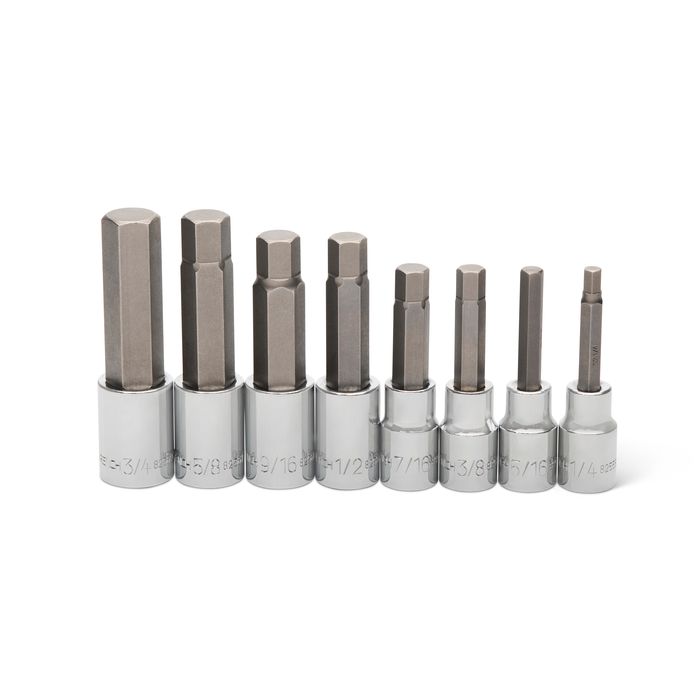 GearWrench 1/2in Drive SAE Hex Bit Socket Set 8 Piece