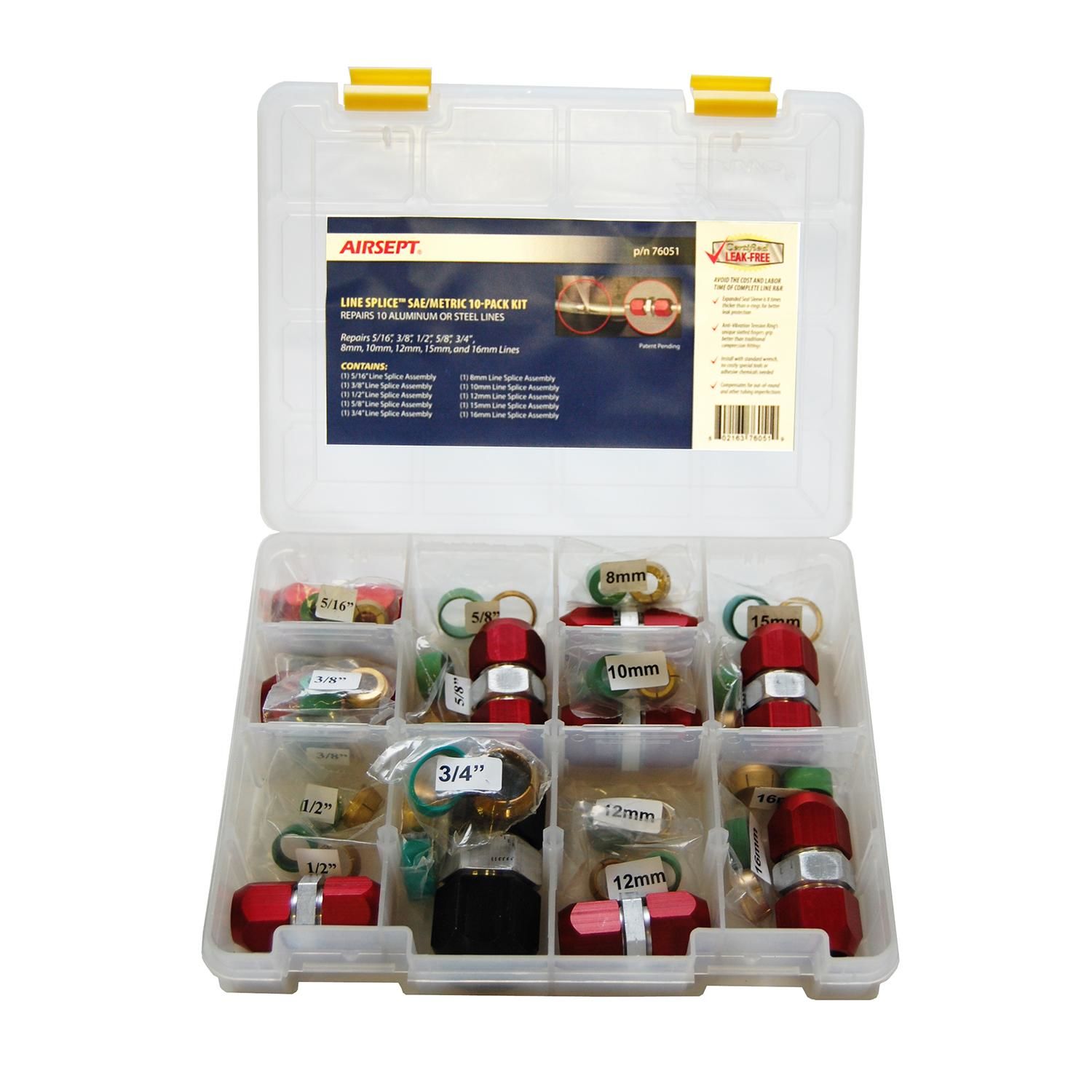 AirSept Line Splice Straight Kit SAE And Metric 10 Pack