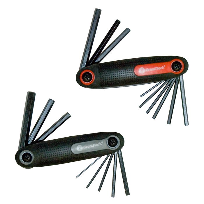 Great Neck SAE and Metric Folding Hex Key Set 2 Piece