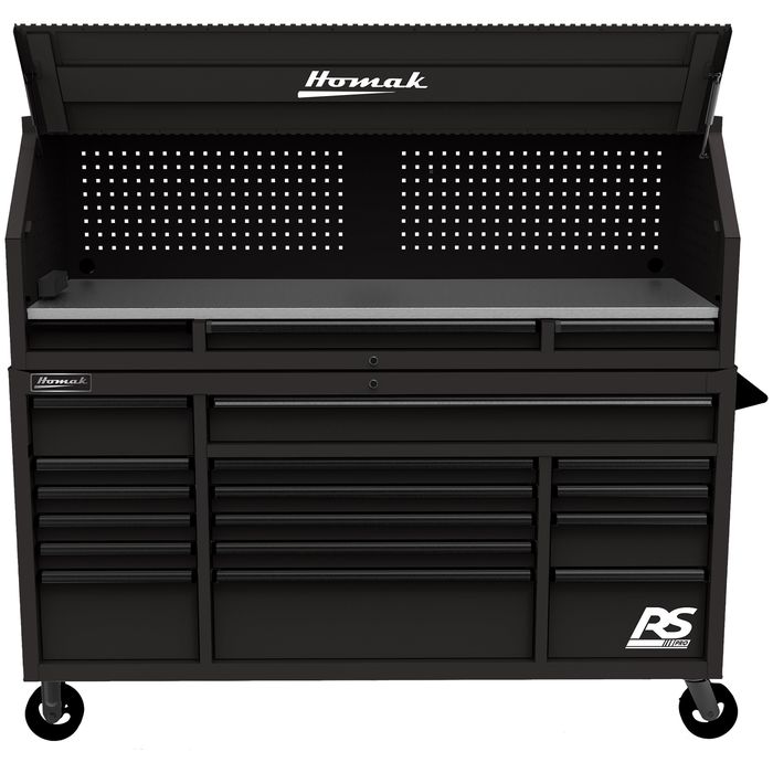 Homak 16 Drawer Roller Cabinet and Hutch