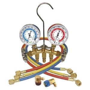 Mastercool R134a Brass Gauge Set