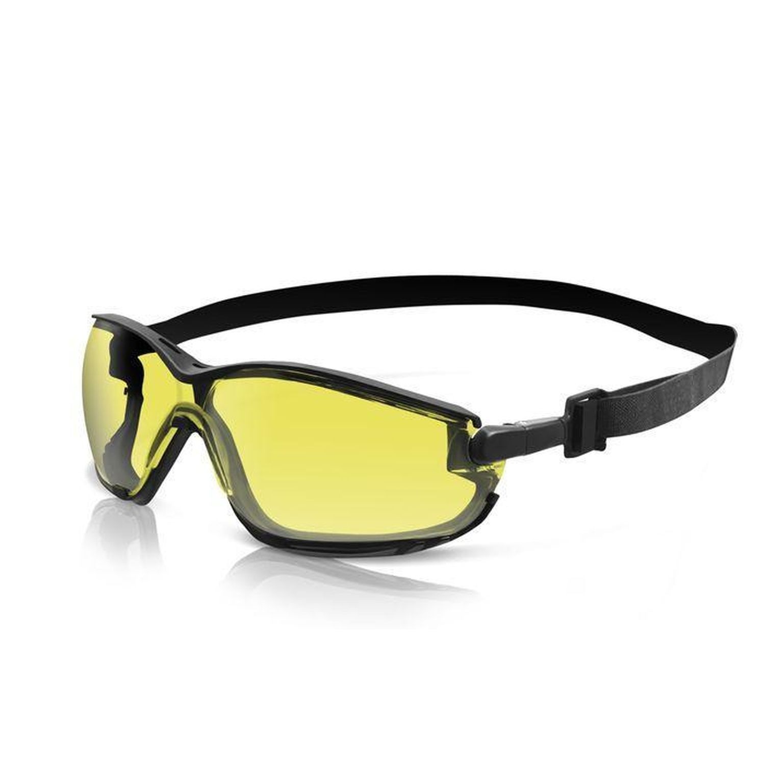 SAS Safety Black Frame Yellow Lens Safety Goggles