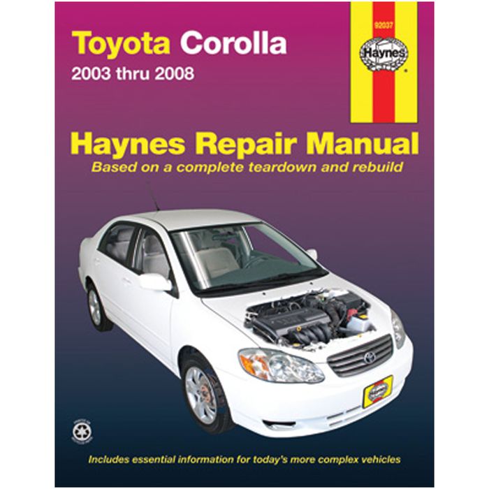 Haynes Vehicle Repair Manual 92037