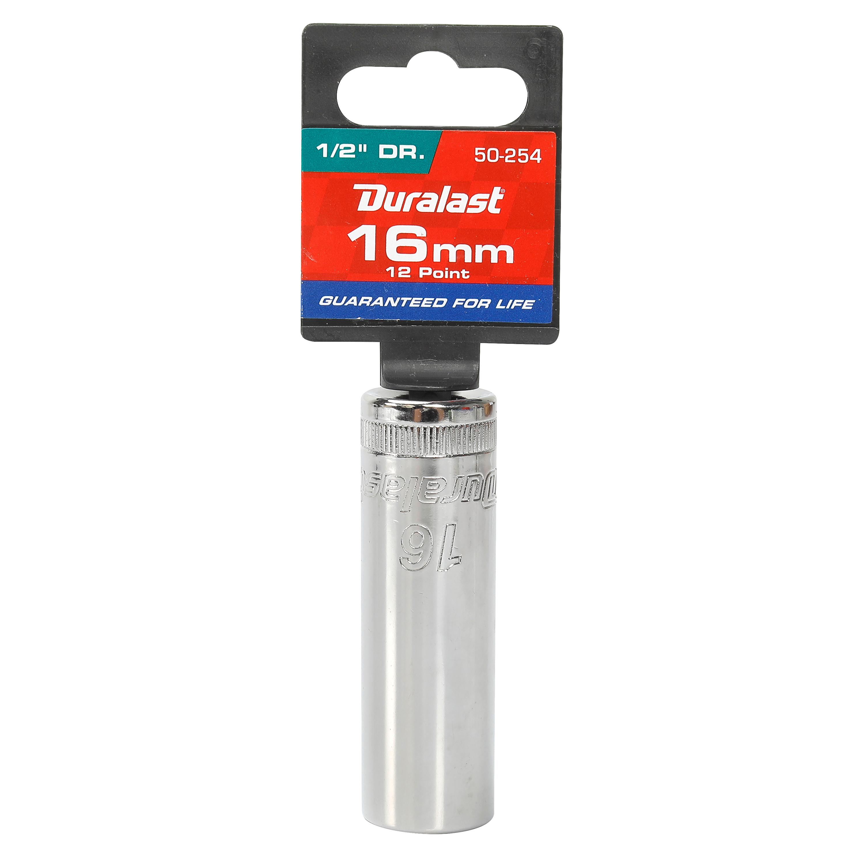 Duralast 1/2in Drive 16mm Deep Socket
