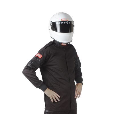RaceQuip Black Large Single Layer Fire Suit Jacket