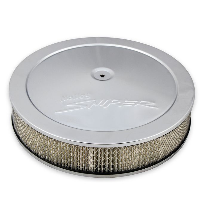 Holley 14in x 3in Chrome Finish Sniper Air Cleaner Assembly