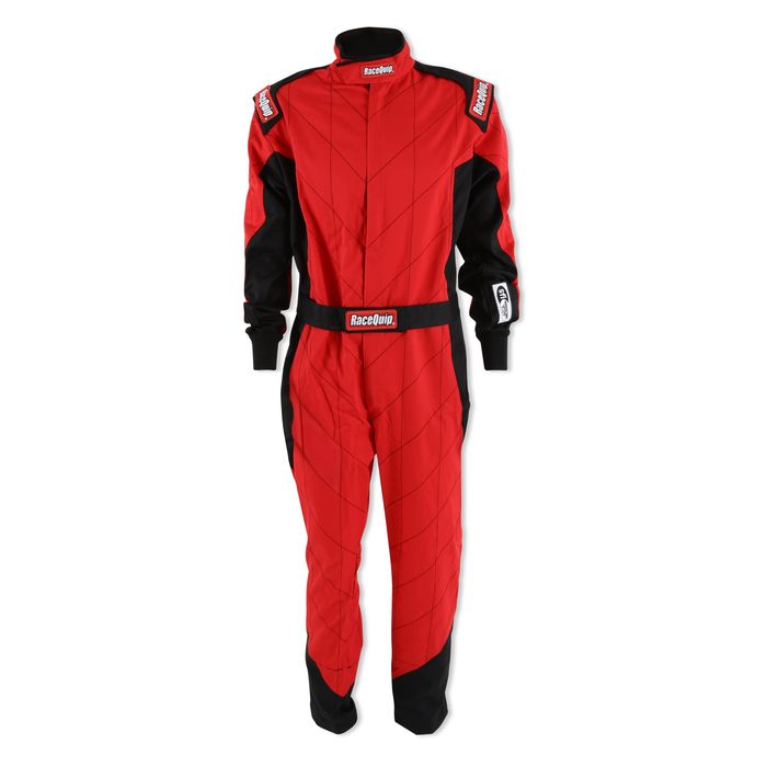 RaceQuip Red Medium Tall One Piece Single Layer Fire Suit