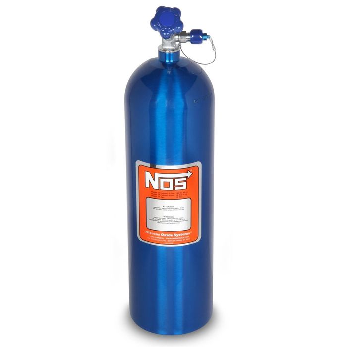 NOS/Nitrous Oxide System Blue Aluminum 15lbs High Flow Nitrous Oxide Bottle