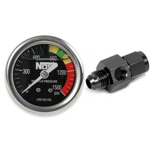NOS/Nitrous Oxide System 1.5in Diameter; Black Dial Face with White ...