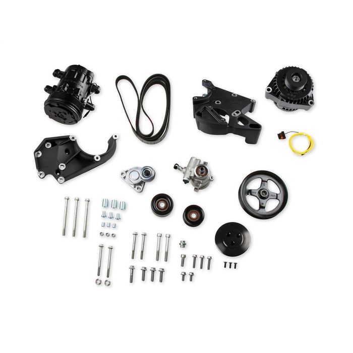 Holley Black Finish Accessory Drive Kit GM LS/LT