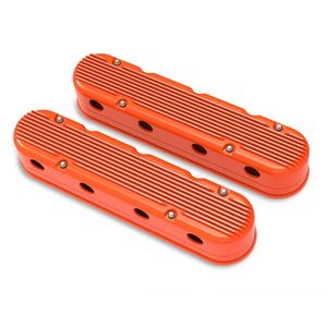 Holley 3.75in Tall LS Valve Cover with Machined Fins Cast Aluminum ...
